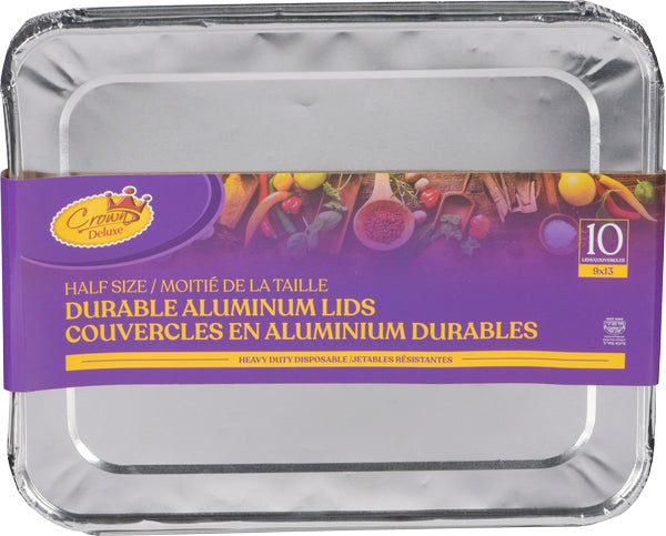 Buy Online Crown Aluminum Half-Size Lid 10-Pack: Preserve Freshness and ...
