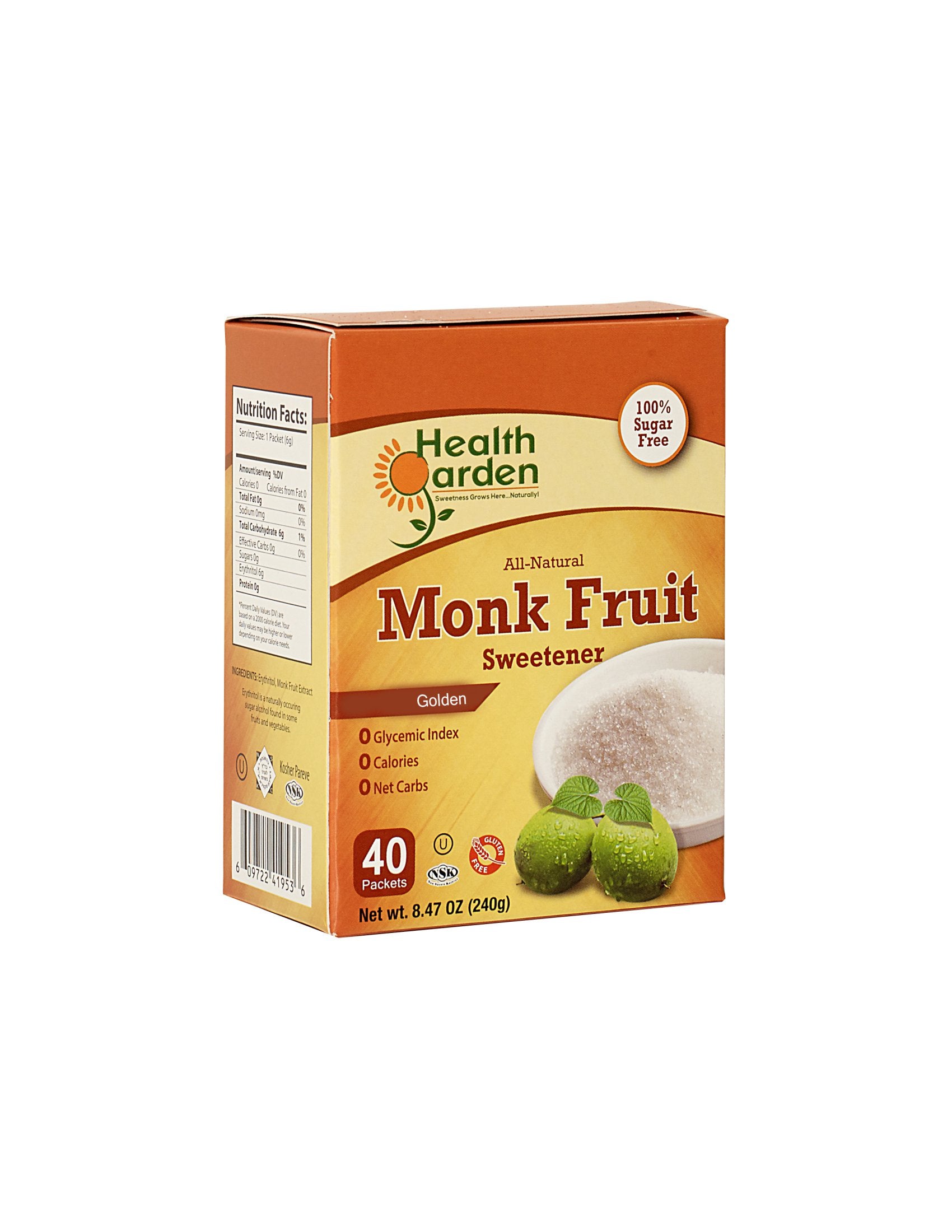 Buy Online Health Garden Monk Fruit Packets (40 Count) - Convenient ...