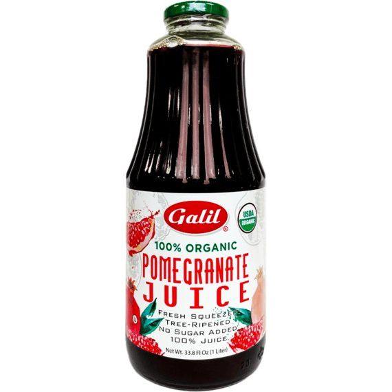 Buy Online Galil Organic 100% Pomegranate Juice 33.8 oz - Pure Elixir - The Natural Food Store