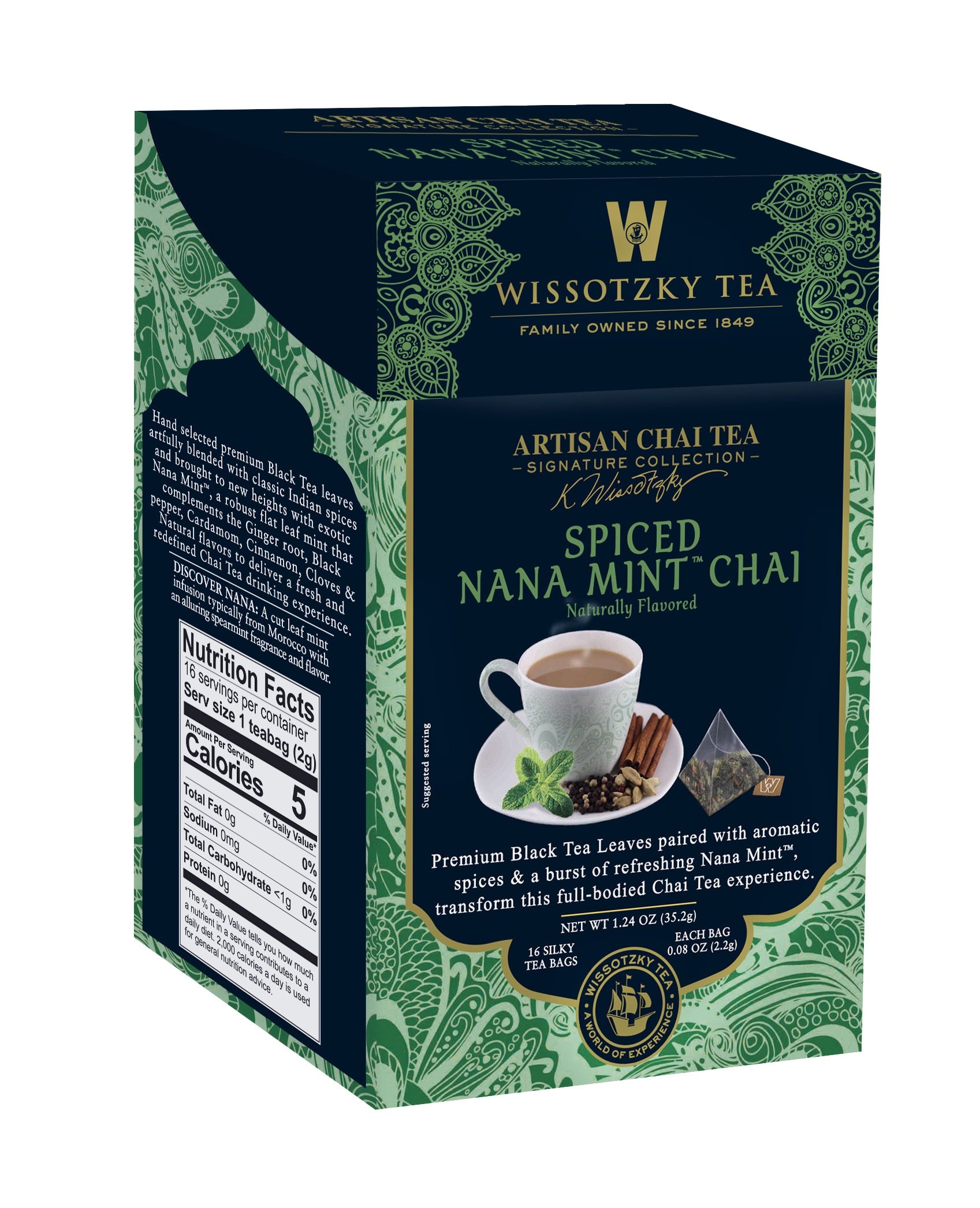 Wissotzky, Signature Collection Tea, Spiced Nana Mint Chai ...
